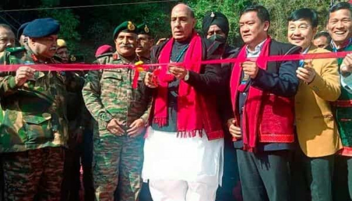 Rajnath Singh inaugurates crucial bridge to LAC in Arunachal Pradesh ...